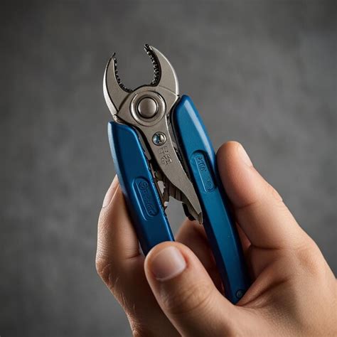 A Hand Holding Plier Plaas On Clean Background Happy Labor Day Poster
