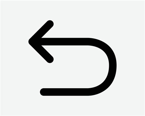 Undo Round Arrow Icon Pointing Left Point Direction Again Repeat