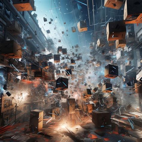 Premium Ai Image Code Disruptions Resulting In Artistic Renderings Of Chaos