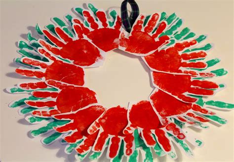 A Christmas Handprint Wreath We Made This Life