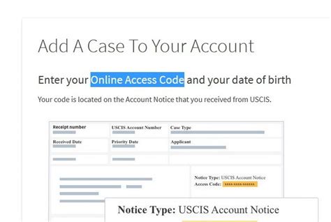Where Is My Online Access Code Uscis Service Centers Visajourney