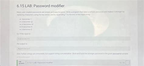 Solved 6 15 Lab Password Modifier Many Usercreated