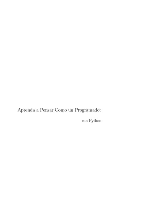 Pdf Aprenda A Programar Con Python