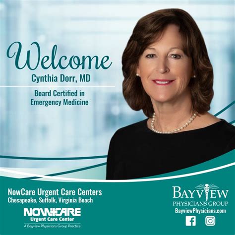 We Are Pleased To Welcome Cynthia Dorr Md To Bayview Physicians Group
