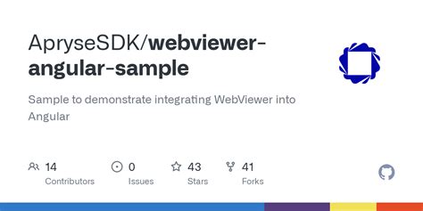 github aprysesdk webviewer angular sample sample to demonstrate