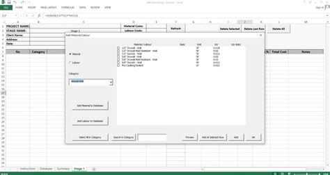 Drywall Project Cost Estimate Excel Template Construction Etsy