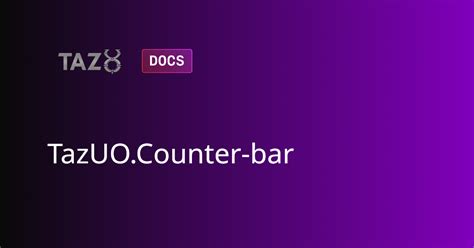 Tazuocounter Bar Tazuo