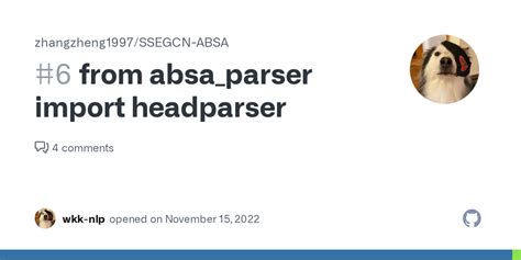 From Absaparser Import Headparser · Issue 6 · Zhangzheng1997ssegcn Absa · Github