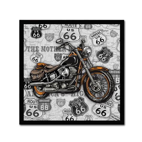 Trademark Fine Art Vintage Motorcycles On Route 66 16 Canvas Art By