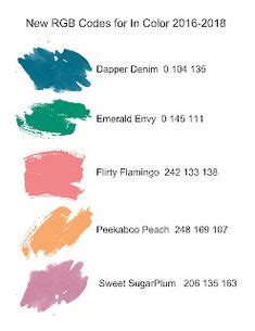 Best RGB HEX Stampin Up Color Codes Ideas Stampin Up Stampin Color