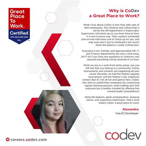 Codev Codevph Gptwcertified Greatplacetoworkph Codev Philippines