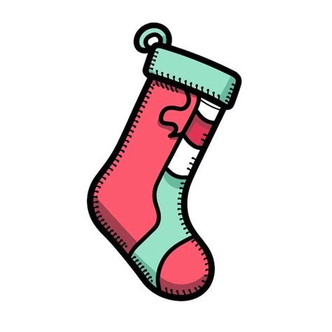 Premium Vector Vector Cute Christmas Socks Sticker