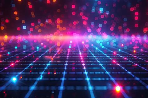 vibrant neon grid stock illustration illustration of enthrall 303947151