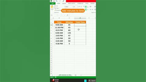 How To Add Minutes To Time In Excel Tips And Trick Exceltips Tutorial