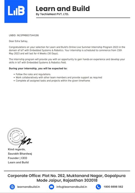 esha sahay on linkedin internship learnandbuild summerinternship lnb summer internship 2023