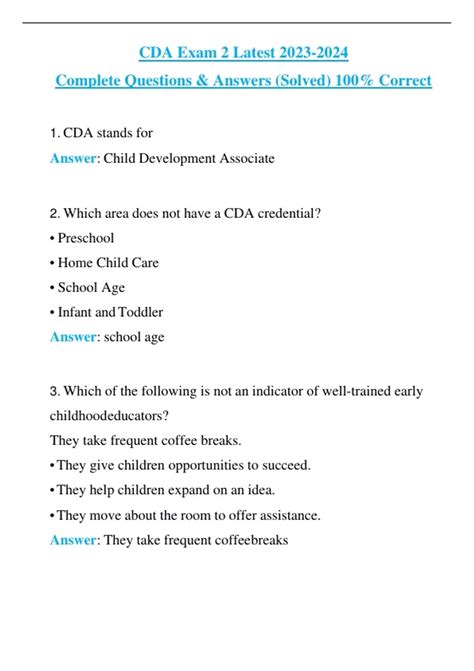 cda exam 2 latest complete questions and answers solved 100 correct