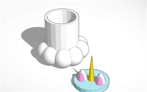 3d Design Unicorn Jar With Lid Tinkercad