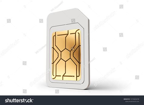 One White Sim Card Standing Isolated Stock Illustration Shutterstock