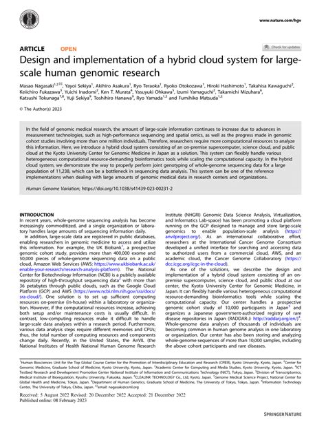 Pdf Design And Implementation Of A Hybrid Cloud System For Large Scale Human Genomic Research