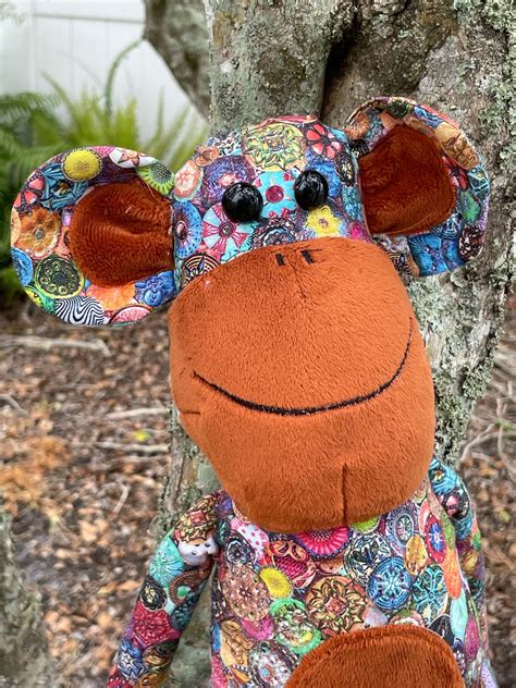 Monkeys Stuffed Monkeys Designer Fabric Monkeys Floppy And Playful