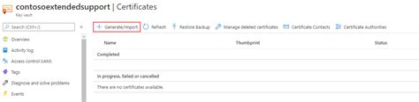 almacenamiento y uso de certificados en azure cloud services soporte