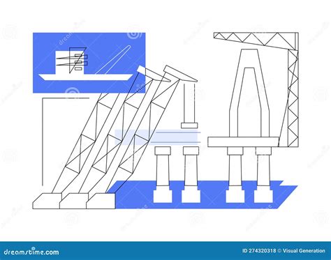 Launching Superstructure Abstract Concept Vector Illustration Stock