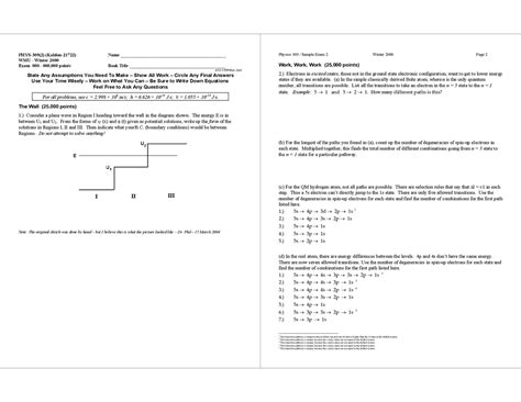 Introduction To Modern Physics Examination Questions Phys 3090