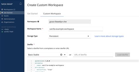 Workspace Creation And Set Up — Maap Docs Documentation
