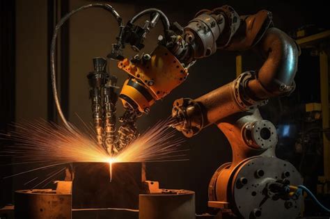 Premium Ai Image Spot Welding Robot Performing Precise And Intricate