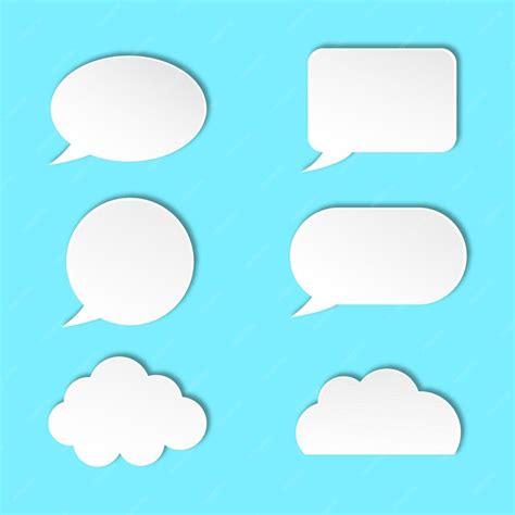 Premium Vector Speech Bubbles On A Blue Background