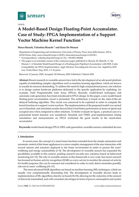 PDF A Model Based Design Floating Point Accumulator Case Of Study FPGA Implementation Of A