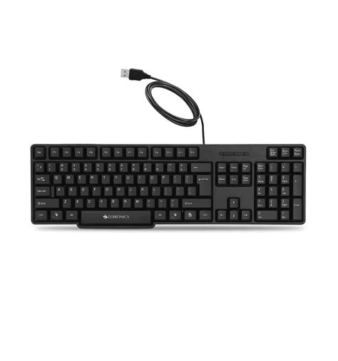 Buy Zebronics Zebronics K20 Zeb Usb Keyboard With Rupee Key Usb Interface And Retractable Stand