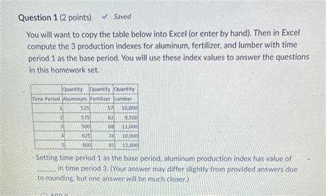Solved You Will Want To Copy The Table Below Into Excel Or Chegg Com