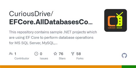 Github Curiousdriveefcorealldatabasesconsidered This Repository Contains Sample Net