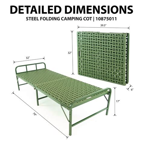 Steel Folding Camping Cot Creative Wagons