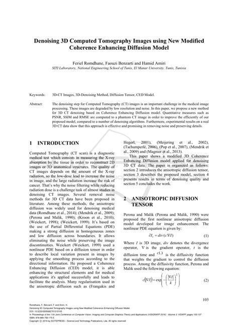 pdf denoising 3d computed tomography images using new modified