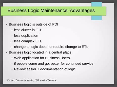 pentaho pdi and the jare ruleengine ppt