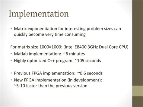 Ppt Enhanced Matrix Multiplication Algorithm For Fpga Powerpoint