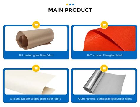 High Temperature Fiber Glass Fabric Silicon Coated Fiberglass Cloth For