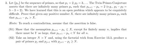 Solved 3 Let Pn Be The Sequence Of Primes So That