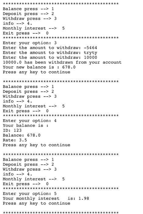 Solved Problem Write A Program To Simulate An Atm Machine