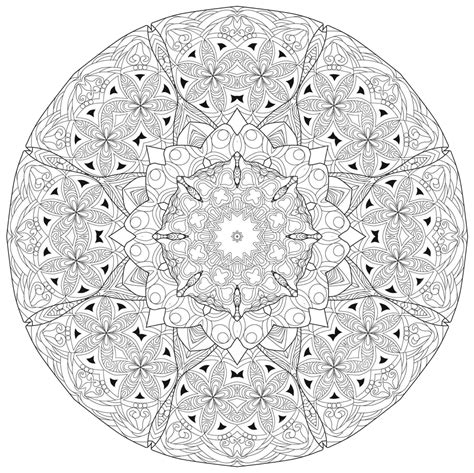 Circular Zentangle Ornament Handdrawn For Coloring Page Vintage Ornament Black Vector Ring