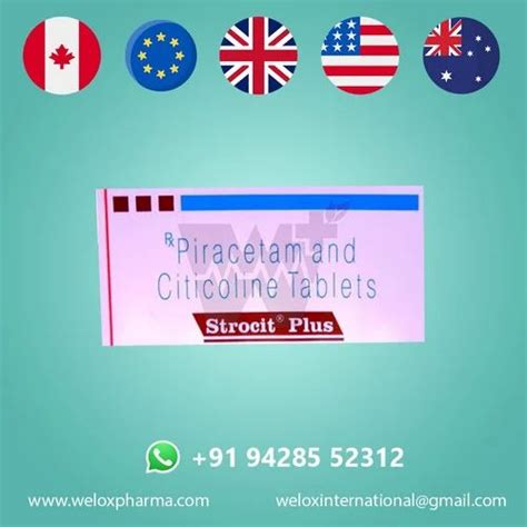 Strocit Plus Piracetam And Citicoline Tablet 1300mg At Rs 520box Pharmaceutical Injection In