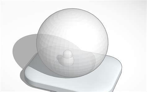 3d Design Snow Globe With Faceless Snowman Inside Tinkercad