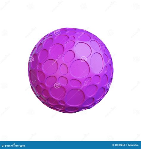 Abstract Sphere Isolated On A White Background 3d Rendering Stock Illustration Illustration