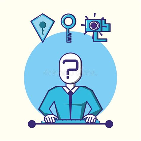 Man Using Keyboard Fintech Concept Stock Vector Illustration Of