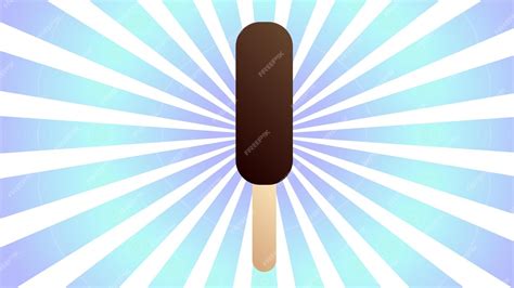 Helado Paleta De Leche Dulce En Un Palo En Una Ilustración De Vector De