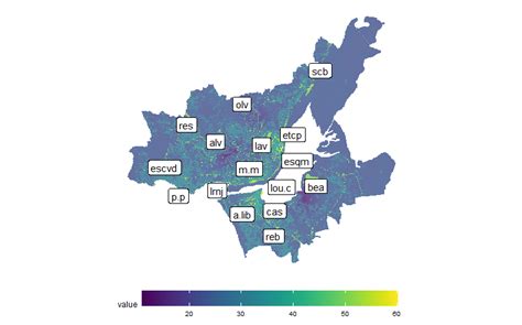 R Ploting Geom Points Labels Over Raster Data Ggplot Stack Overflow