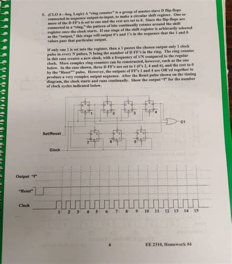 5 CLO 4Seq Logic A Ring Counter Is A Group Of Chegg Com