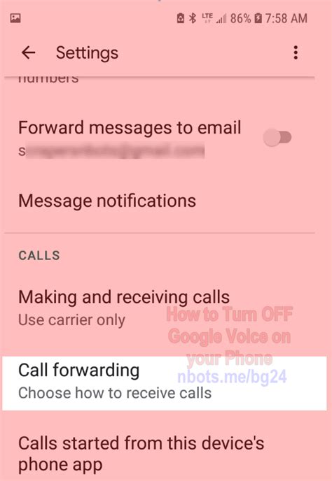 Image Of How To Turn Off Google Voice On Your Phone Google Voice App Press Call Forwarding